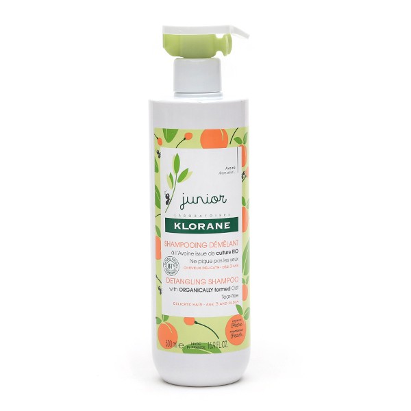 Klorane Junior Shampooing Démêlant à la pêche pour enfant