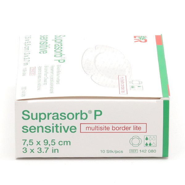 Suprasorb P sensitive Multisite border lite pansement hydrocellulaire