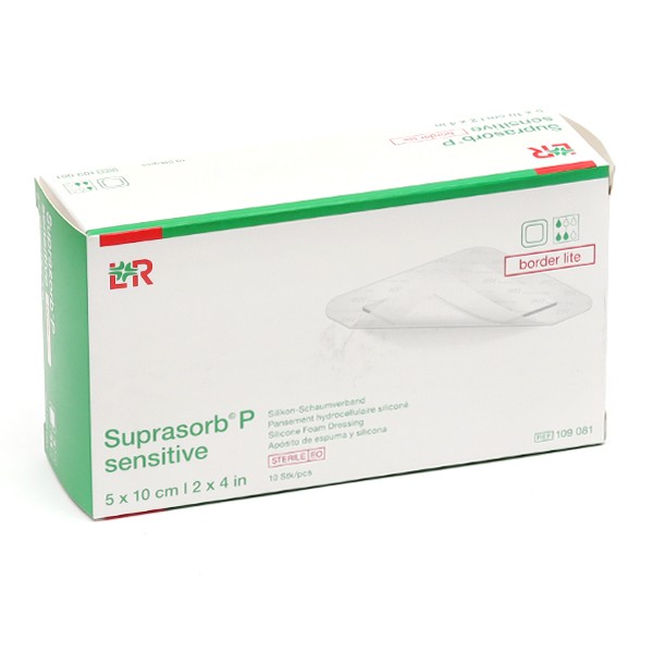 Lohman Suprasorb P Sensitive pansement hydrocellulaire siliconé