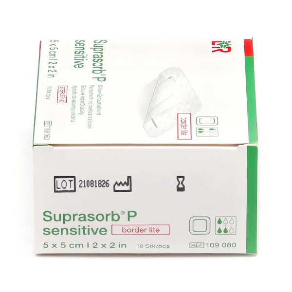 Lohman Suprasorb P Sensitive pansement hydrocellulaire siliconé