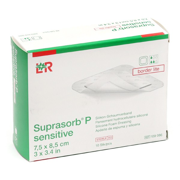 Lohman Suprasorb P Sensitive pansement hydrocellulaire siliconé