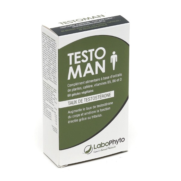 Testoman Labophyto gélules - Taux de testostérone - Fonction érectile