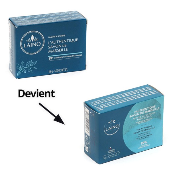 Savon de Marseille Laino - 99 % Origine naturelle - Made in France