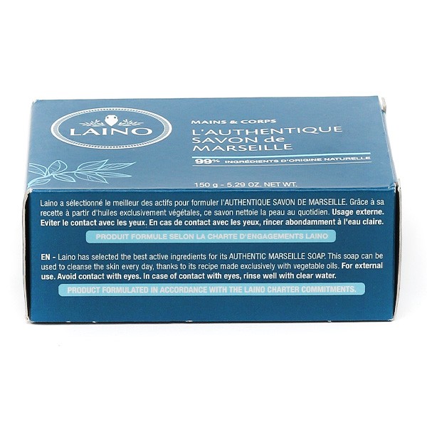 Savon de Marseille Laino 150g - 98% Origine naturelle - Mains et corps