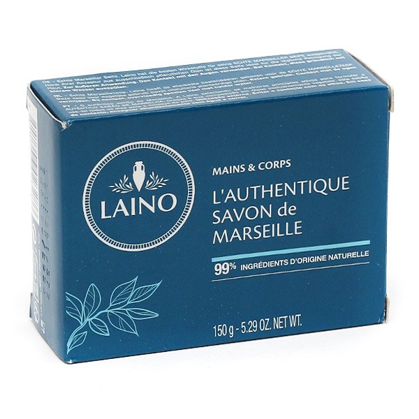 Savon de Marseille Laino 150g - 98% Origine naturelle - Mains et corps