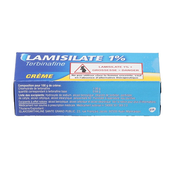 Lamisilate 1 % crème - Terbinafine - Mycose des pieds - Champignons