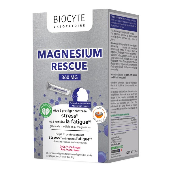 Biocytex Magnésium Rescue sticks - Stress et fatigue - Effet rapide