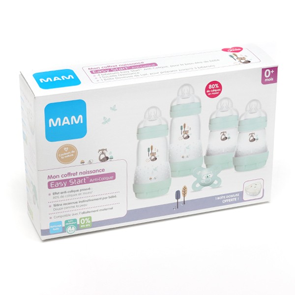 MAM Mon premier coffret naissance - 4 Biberons anti coliques