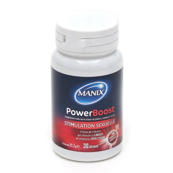 Manix PowerBoost gélules - Stimulation sexuelle, érection, libido