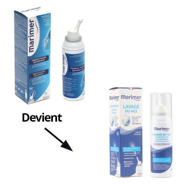 Spray nasal Marimer Isotonique Lavage du nez - Hygiène nasale, rhinite