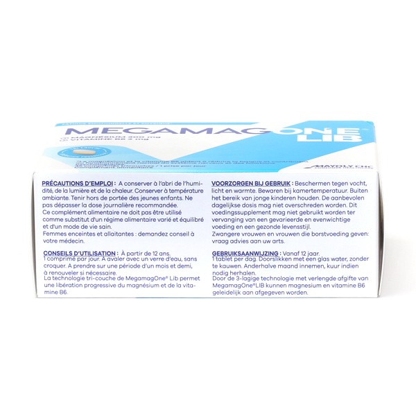 Megamag One Lib comprimés - Magnésium et vitamine B6 - Fatigue