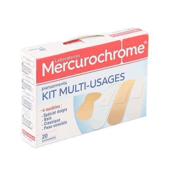 Mercurochrome Pansements assortis multi-usages - Petites blessures