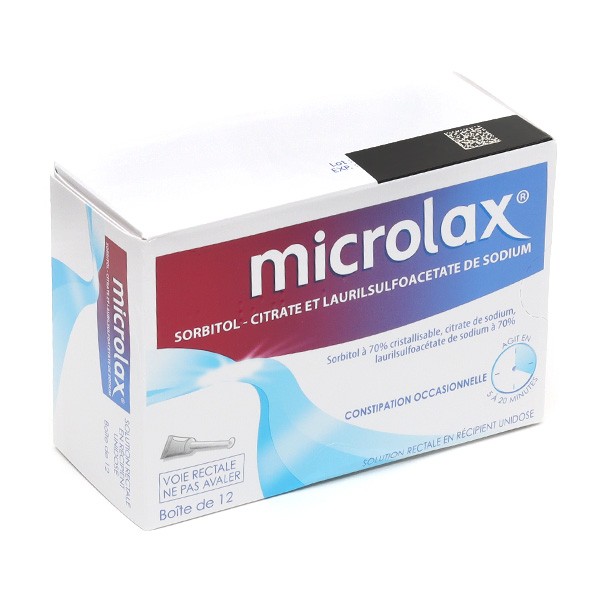 Microlax lavement Adulte - Medicament contre la Constipation - Laxatif