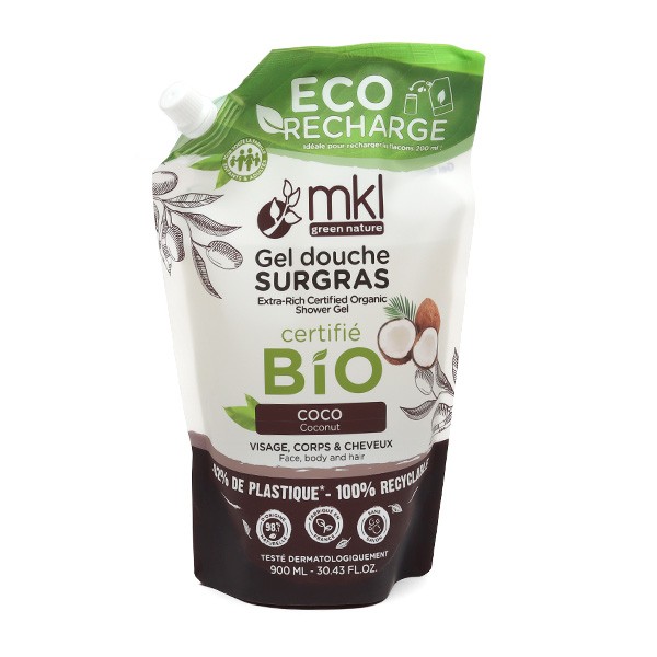 MKL Gel douche surgras Coco Bio - Visage Corps et Cheveux
