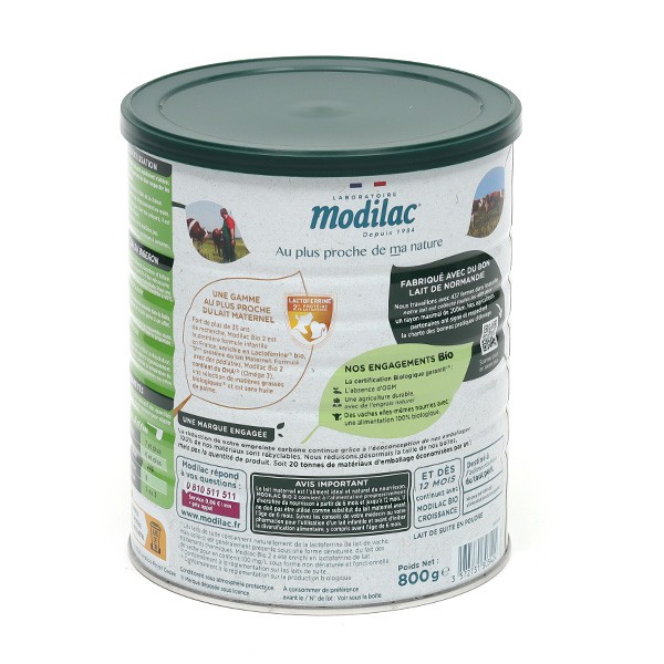 Modilac Bio 2 Lait infantile 2ème âge - Bébé 6 à 12 mois