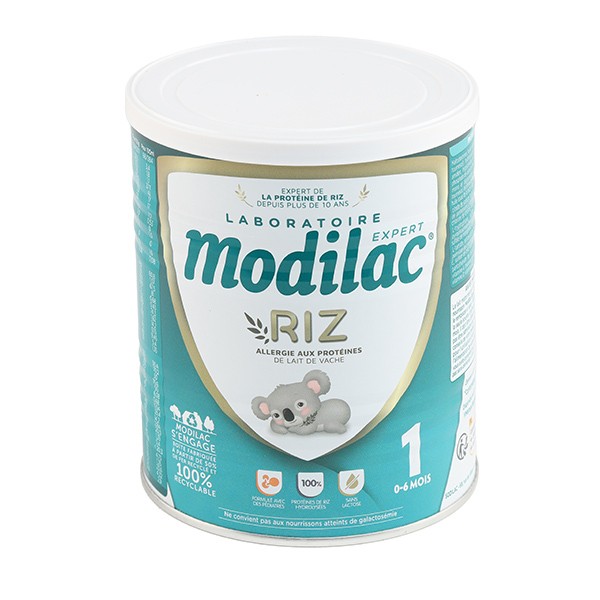 Modilac Riz 1 lait 1er âge - Sans lactose - APLV - Bébé de 0 à 6 mois