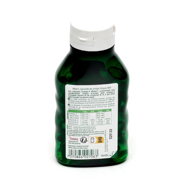 Moller's Omega-3 capsules - Vitamine D- EPA, DHA - Dès 6 ans