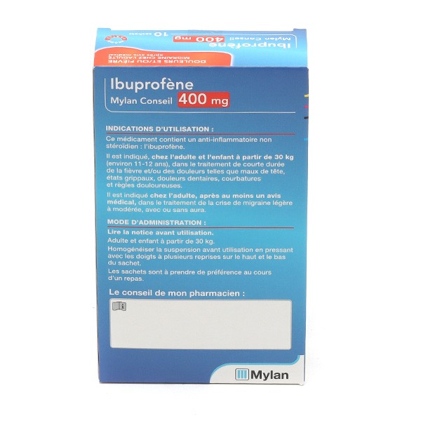 Ibuprofène Viatris 400 mg Sachets - Anti inflammatoire - Douleurs, Fievre