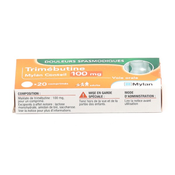 Trimébutine 100 mg comprimé - Mal de ventre - Médicament Antispasmodique