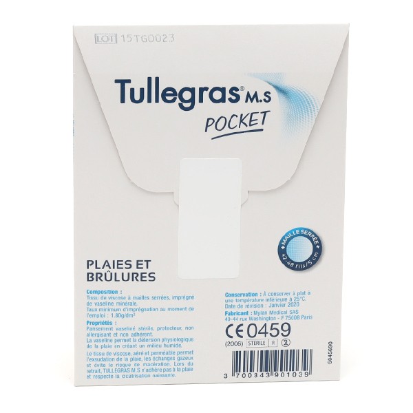 Pansement Tulle gras MS Viatris – Brûlure, ulcère, escarre