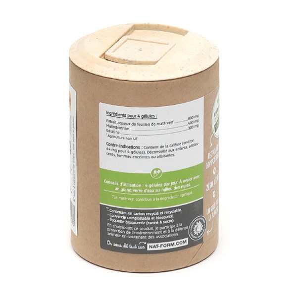 Nat et Form Ecoresponsable Maté vert - Bruleur de graisses - Caféine