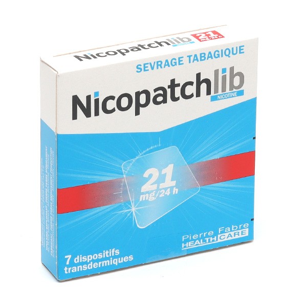 Nicopatch Lib 21 mg / 24 h patch nicotine anti tabac - Sevrage tabagique