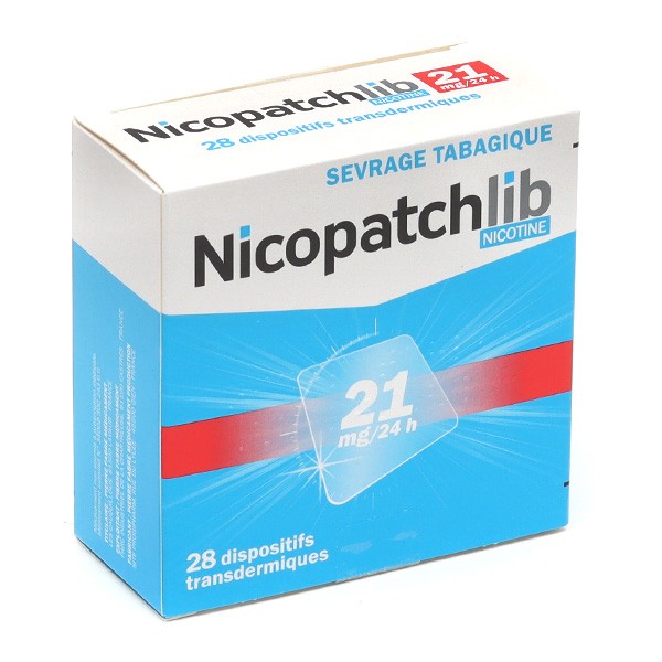 Nicopatch Lib 21 mg / 24 h patch nicotine anti tabac - Sevrage tabagique