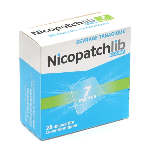 NicopatchLib 7 mg / 24 h Patch Anti tabac - Patchs de nicotine