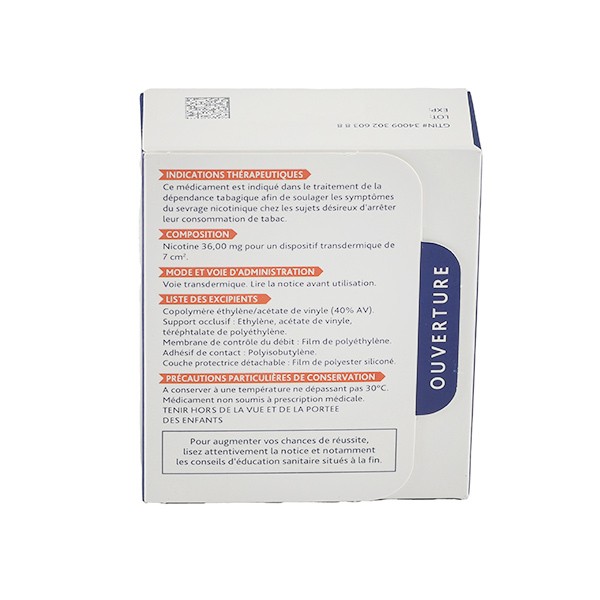 Niquitin 7 mg /24 h Patch anti tabac pour le sevrage tabagique