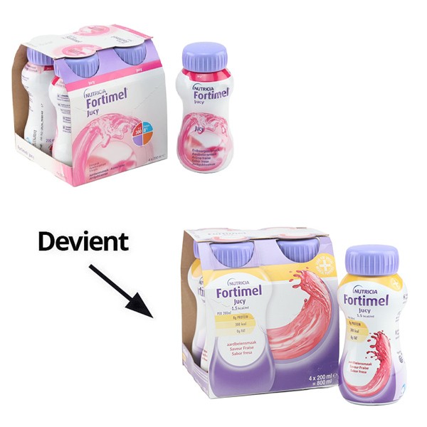 Nutricia Fortimel Jucy Boisson Fraise - Jus de fruits hypercalorique