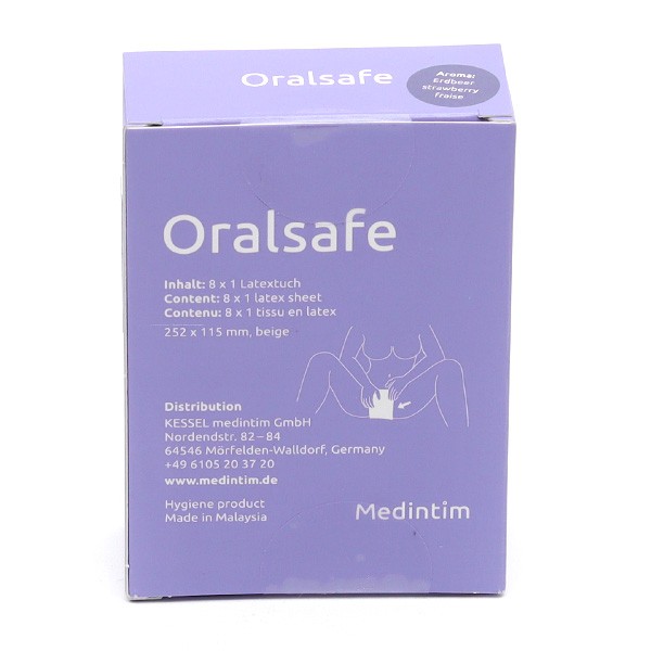 Digue dentaire Oralsafe latex pour rapports oraux génitaux - Sexualité