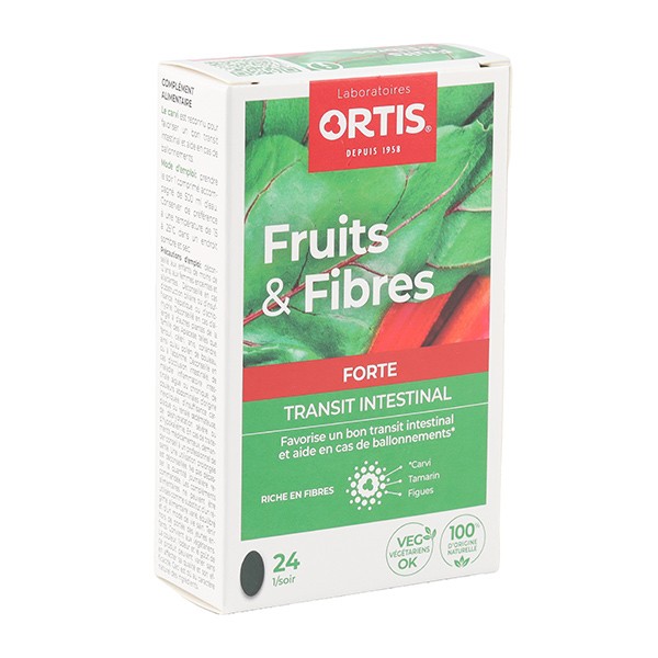 Ortis Fruits et Fibres Forte Transit intestinal comprimé - Constipation
