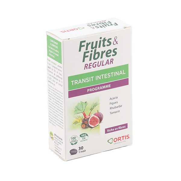 Ortis Fruits et Fibres Regular Transit intestinal comprimés - Digestion