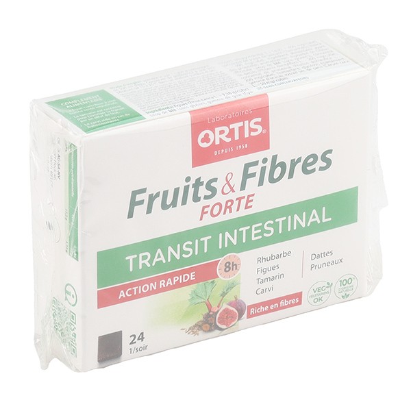 Ortis Fruits & Fibres Forte transit intestinal cubes - Constipation