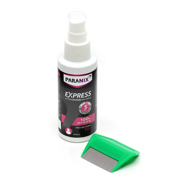 Paranix Express spray anti poux + peigne - Action en 5 minutes seulement
