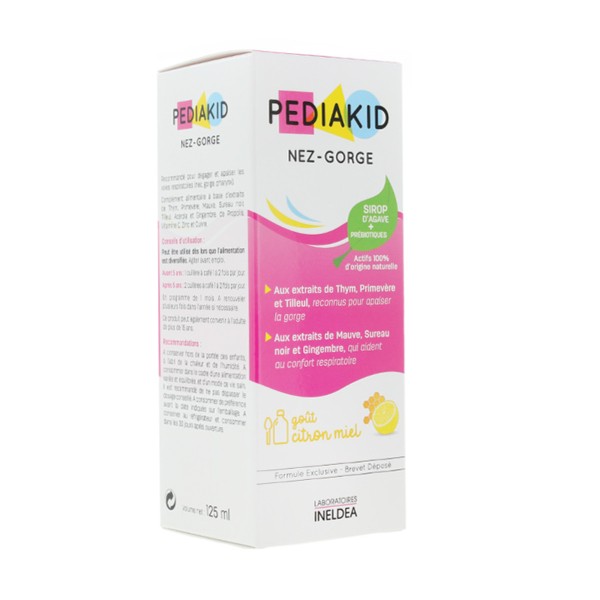 Pediakid nez-gorge sirop enfant - Rhume, angine, rhinopharyngite