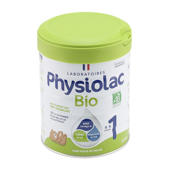 Physiolac Bio lait infantile 1er âge - Sans huile de palme
