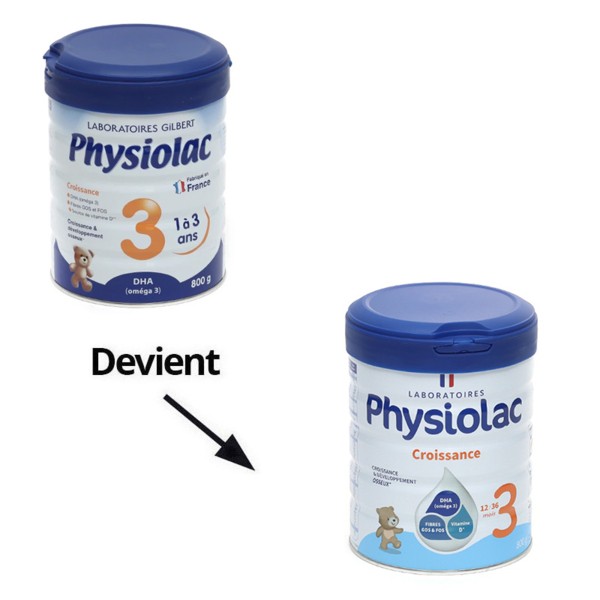 Physiolac Croissance Lait infantile en poudre - De 1 à 3 ans