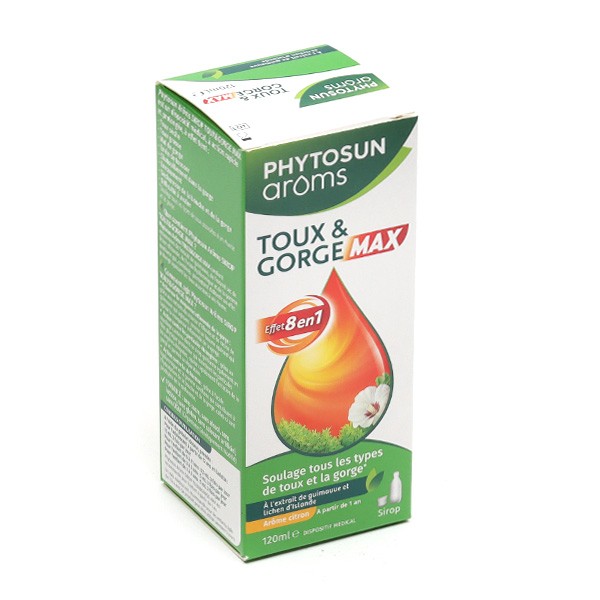 Phytosun Arôms sirop toux et gorge Max - Effet 8 en 1 - Dès 1 an