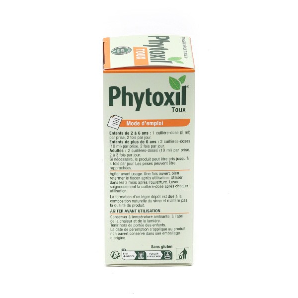 Phytoxil Sirop pour la toux sèche ou grasse -Thym, plantain et miel