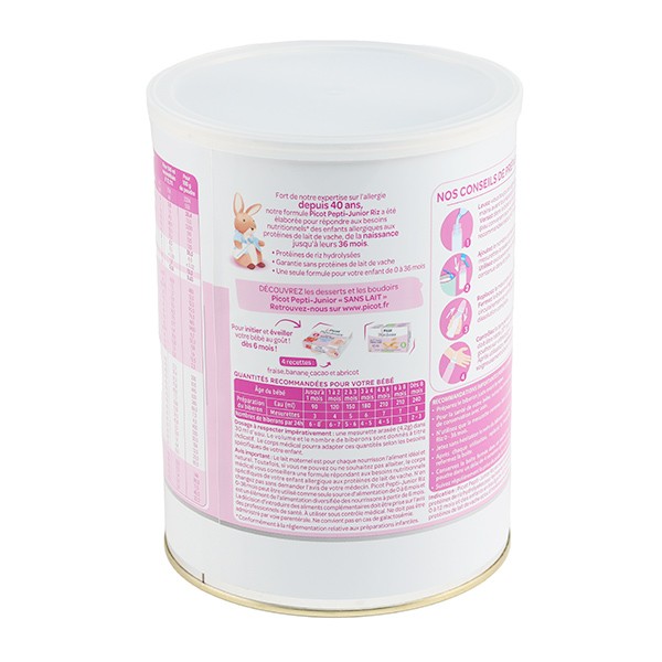 Picot Pepti Junior riz 0-36 mois - Bébé APLV - Sans protéines lait de vache