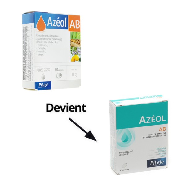 Pileje Azéol AB 30 capsules - Huile de cameline et huiles essentielles