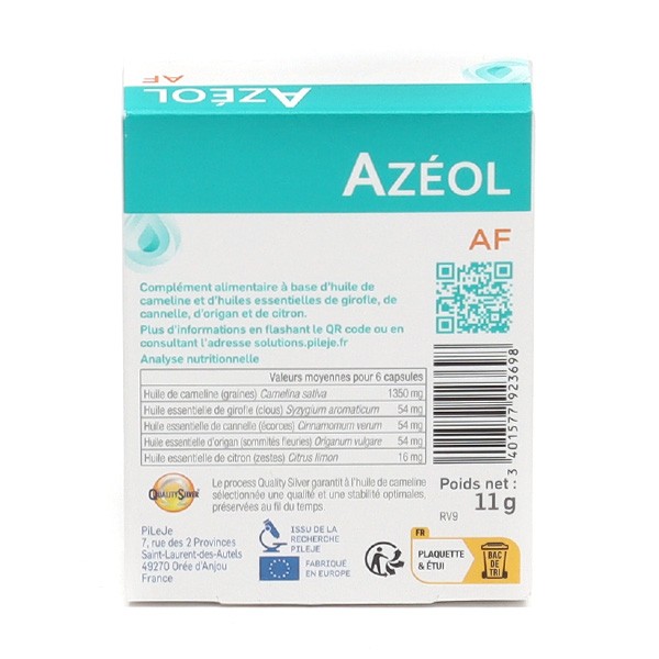 Pileje Azéol AF capsules - Aromathérapie antifongique - Mycose