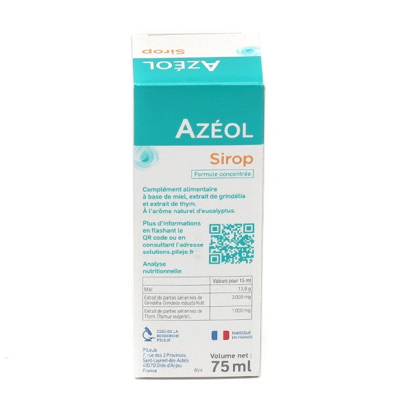Pileje Azéol sirop - Adoucir la gorge, bien être respiratoire