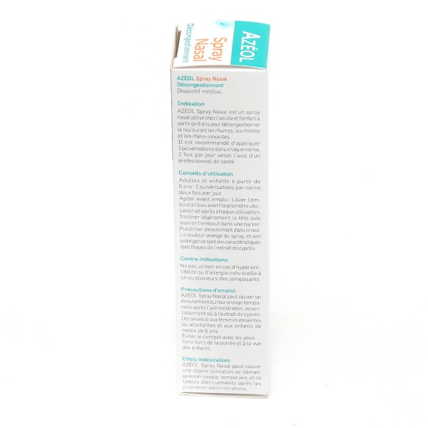 Pileje Azéol spray nasal - Décongestionnant - Nez bouché