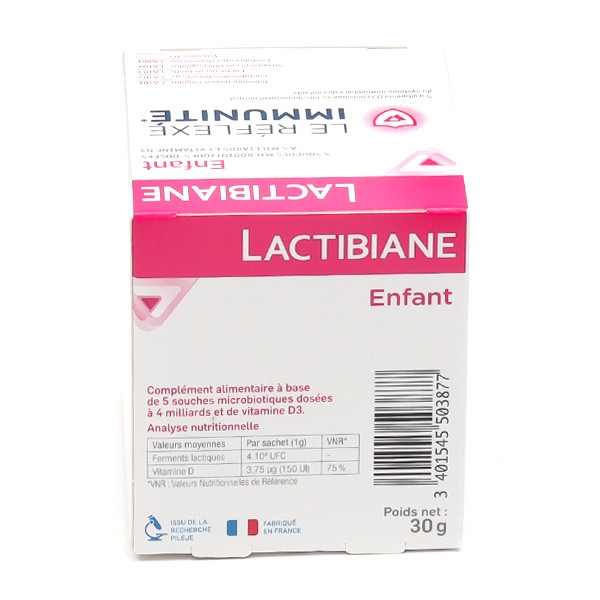 Pileje Lactibiane Reflexe Enfant sachet - Probiotiques et Vit D - Immunité