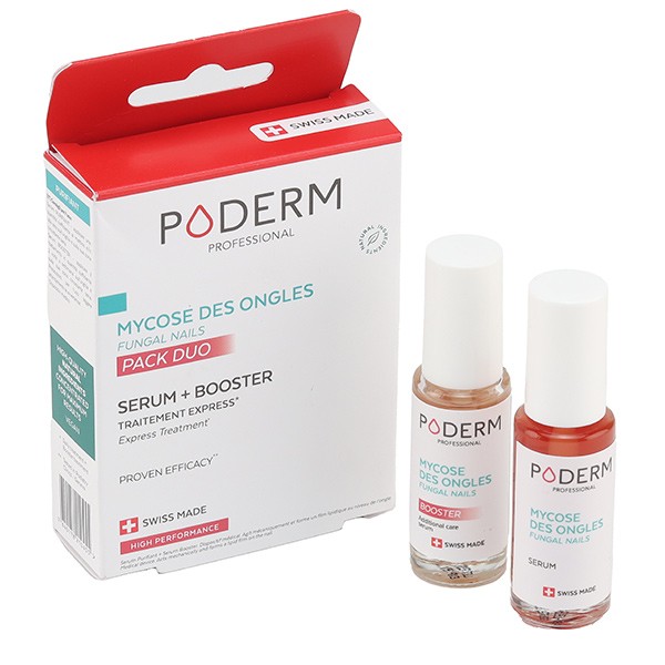 Poderm Mycose des ongles pack duo sérum + booster - Traitement express