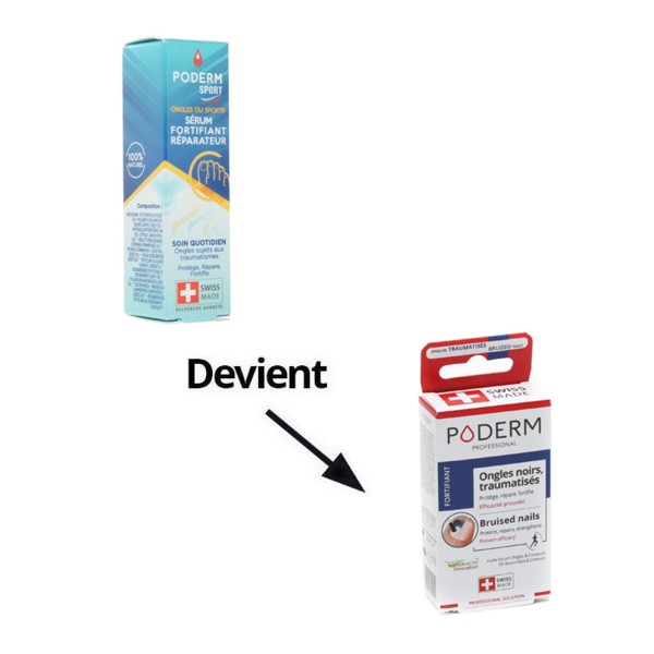 Poderm huile-sérum fortifiante - Ongles noirs, traumatisés