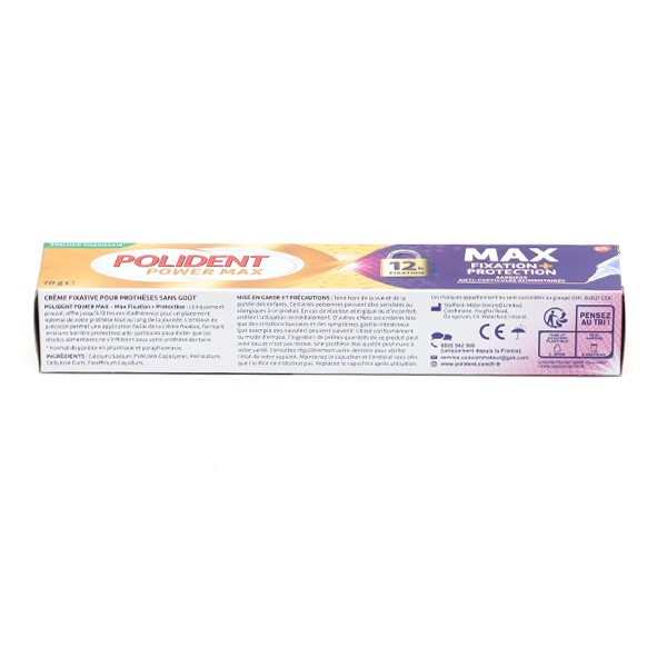 Polident Power Max crème fixation + protection Prothèse - Anti-particules
