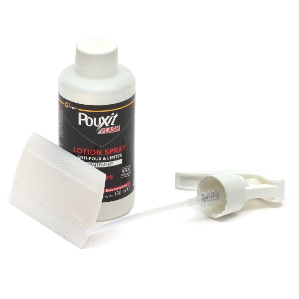 Pouxit Flash spray - Traitement Anti poux en 5 minutes - Dès 6 mois